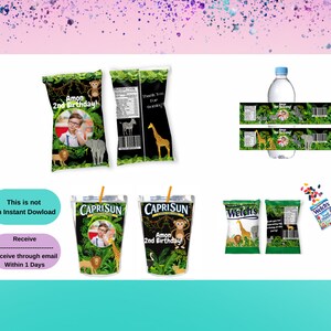 Jungle Birthday Party Package Bundle - Safari Lables - Safari Chip Bag ...