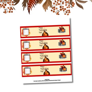 Thanksgiving Water Bottle Labels Printable INSTANT DOWNLOAD, Pumpkin ...