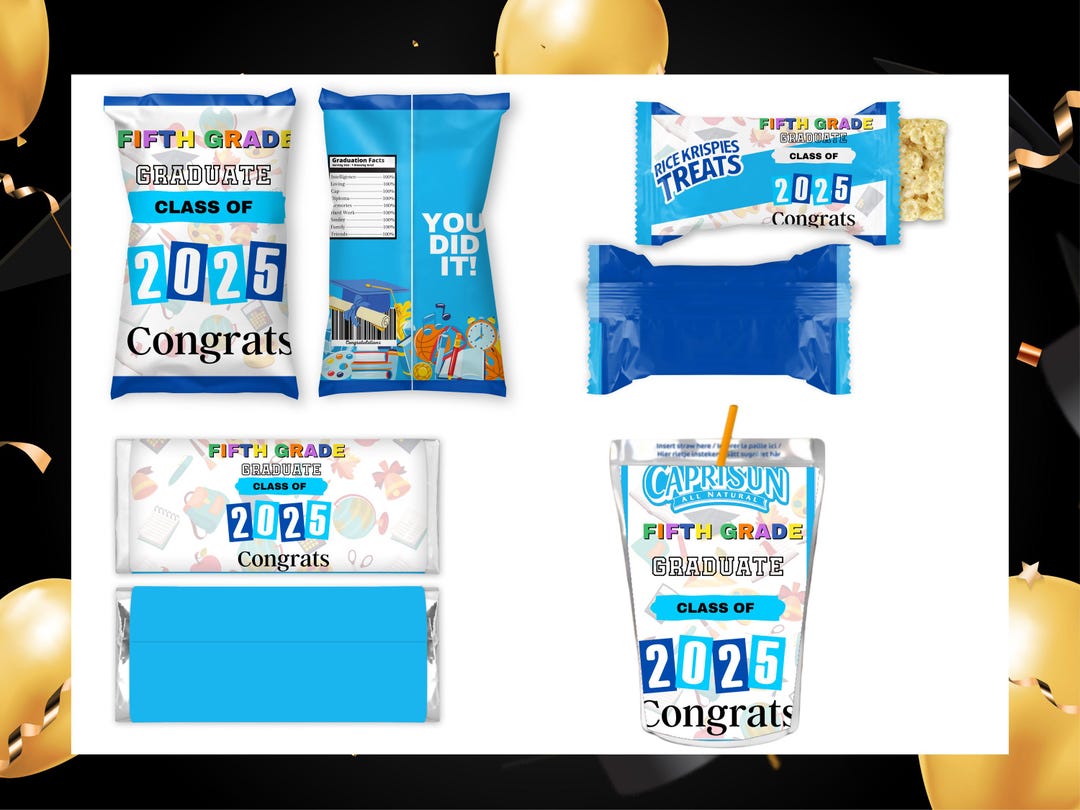 Fifth Grade Graduate Bundle Treat | Graduation Chip Bag | Graduation ...