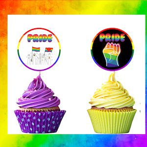 Pride Toppers, Printable Templates, Pride Toppers Labels, Pride Treat ...