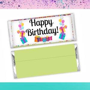 Happy Birthday Wrappers -birthday Party -happy Birthday Favors- Candy ...