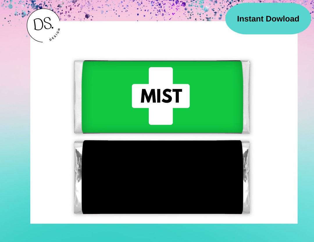 MIST Wrappers - Mist Candy Bar Labels - [INSTANT DOWNLOAD] Video Game ...