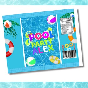 Pool Party Bundle Labels-pool Candy Bar -summer Birthday-pool Party ...