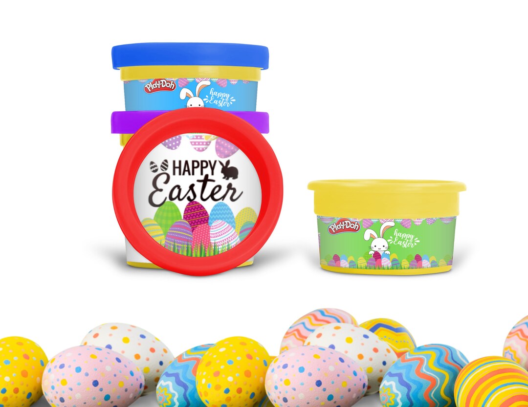 Easter Play Doh Labels - Easter Template - Easter Party Favors - Easter ...