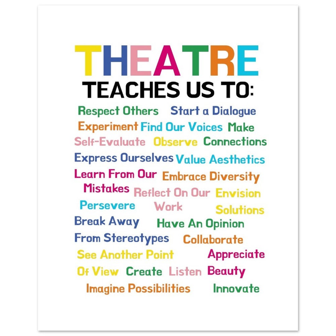 Theatre Teaches Us To...premium Matte Paper Poster - Etsy