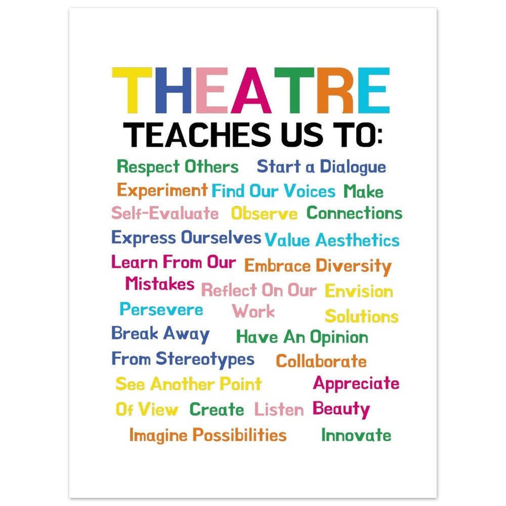 Theatre Teaches Us To...premium Matte Paper Poster - Etsy