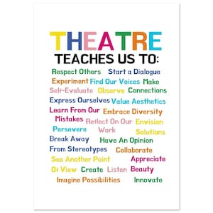 Theatre Teaches Us To...premium Matte Paper Poster - Etsy