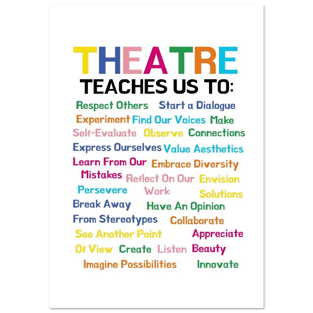 Theatre Teaches Us To...premium Matte Paper Poster - Etsy