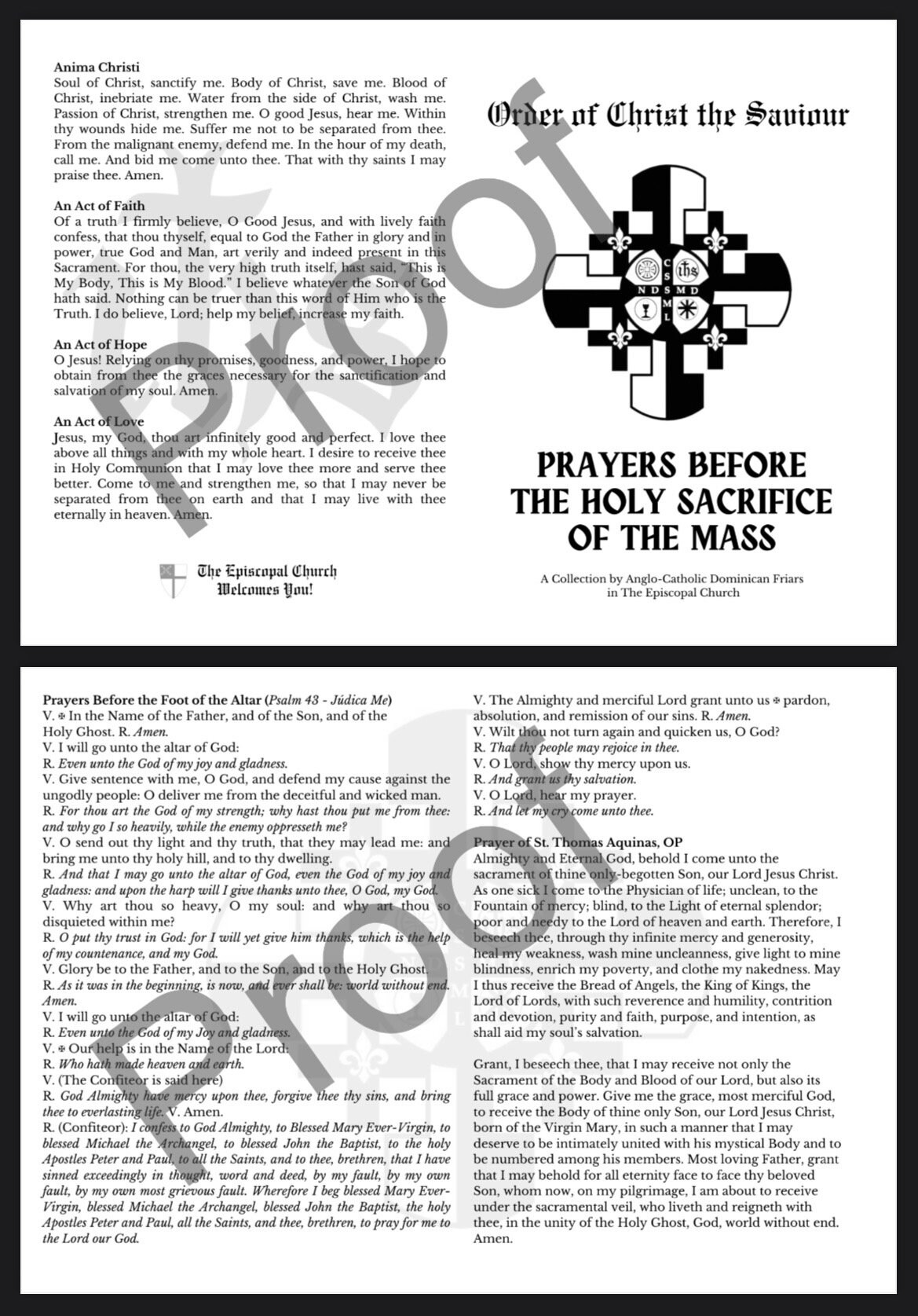 Printable Digital Card: Anglo-catholic Prayers Before Mass - Etsy