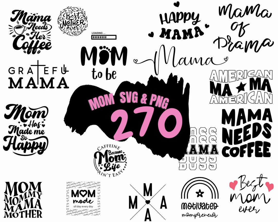 SVG Bundle|mom Shirt Design| Mom Svg Files for Cricut |happy Mother's ...