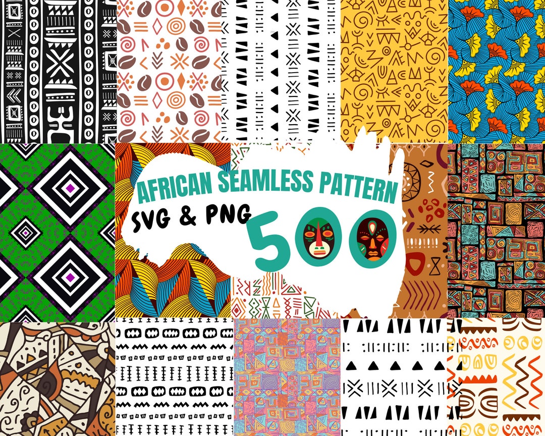 African Semaless Pattern Bundle| SVG Bundle Design Scrapbook Papers ...