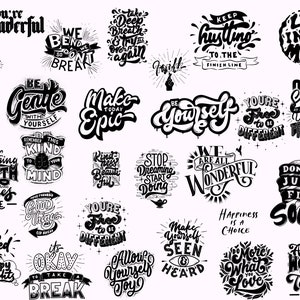 118 Motivation Digital Stickers |png Stickers|motivational Quotes ...