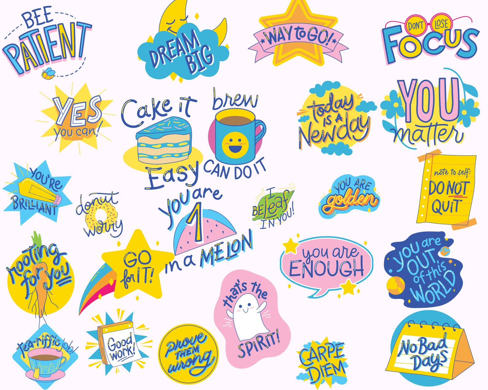 118 Motivation Digital Stickers png Stickersmotivational - Etsy