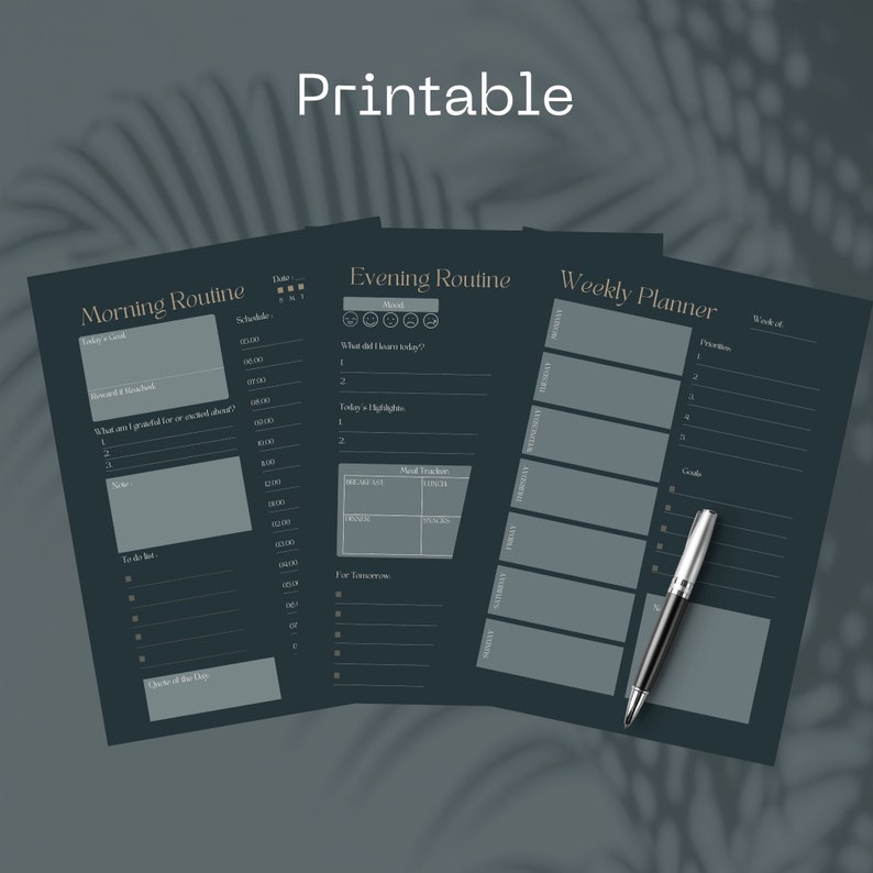 ADHD Digital Daily Planner Dark Mode ADHD Daily Planner - Etsy
