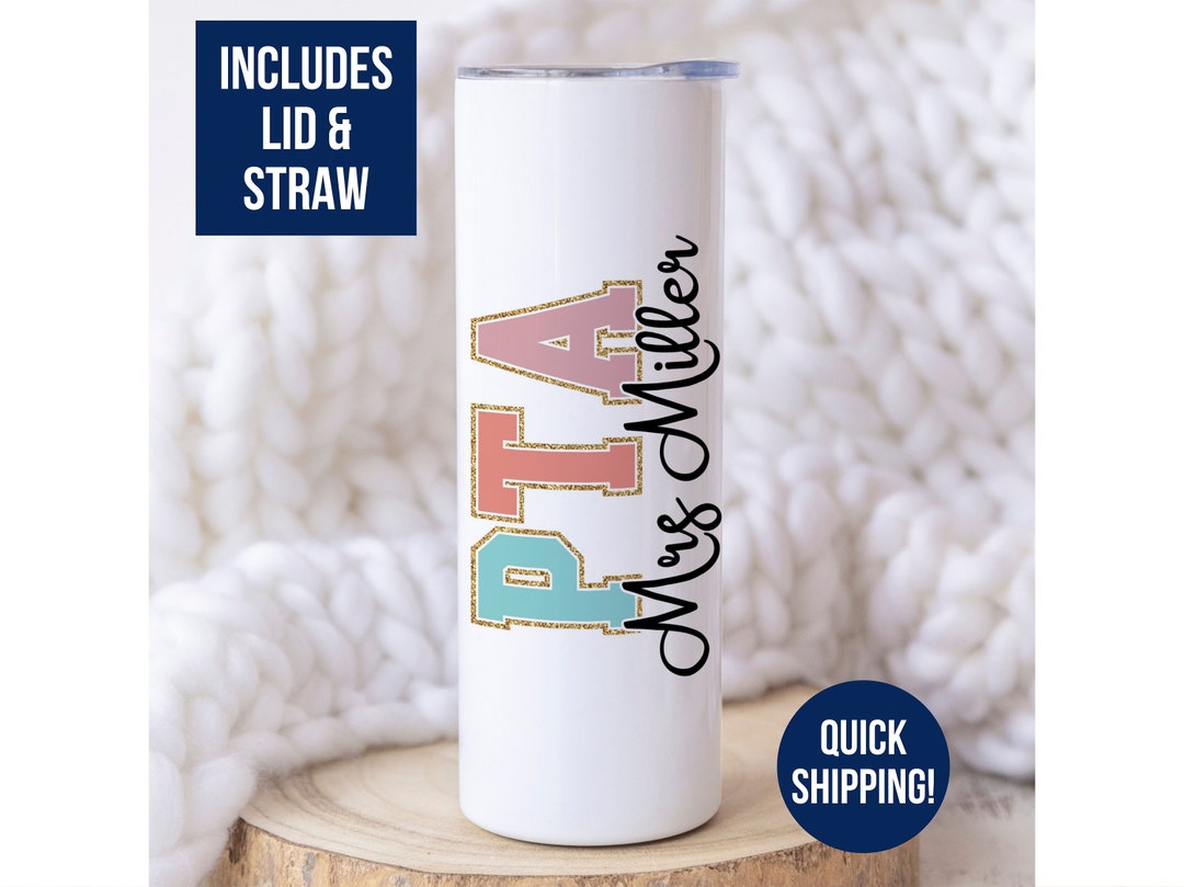 PTA Gift, Parent Teacher Association, Custom Name Tumbler for PTA ...