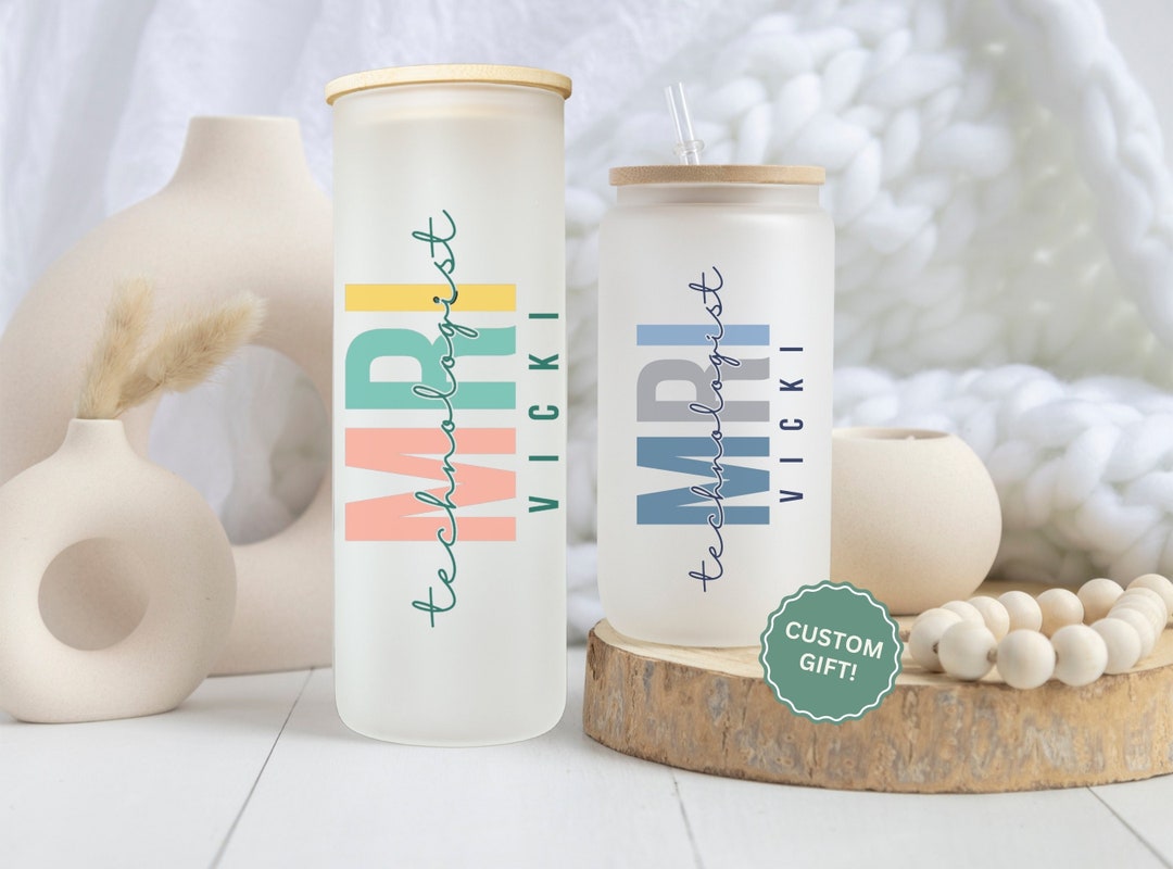 MRI Tech Appreciation Gift, Personalized MRI Technologist Iced Coffee ...