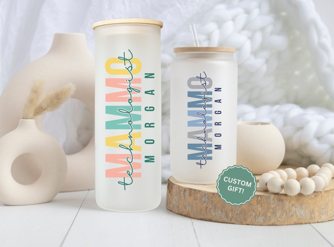 Mammo Tech Appreciation Gift, Personalized Mammogram Technologist Glass ...