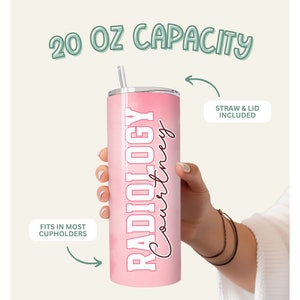 Personalized Radiology Tumbler, Custom Tumbler With Lid and Straw, Xray ...