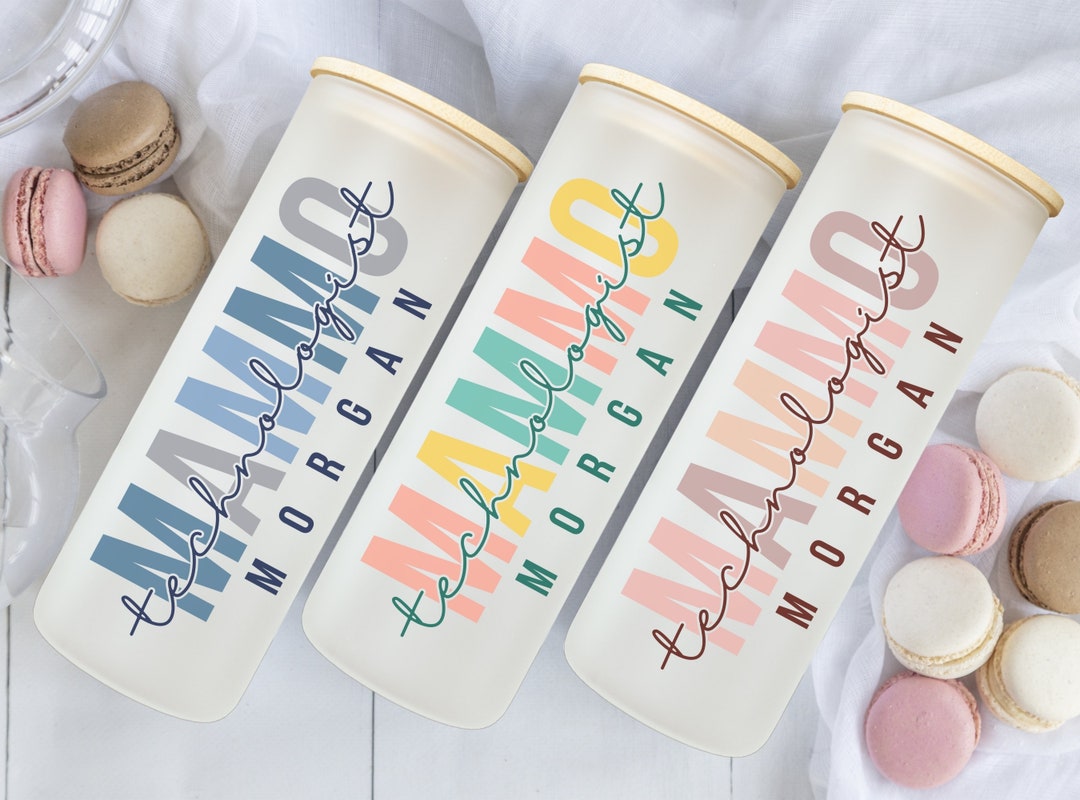 Personalized Mammo Tech Gift, Custom Mammogram Technologist Glass Iced ...