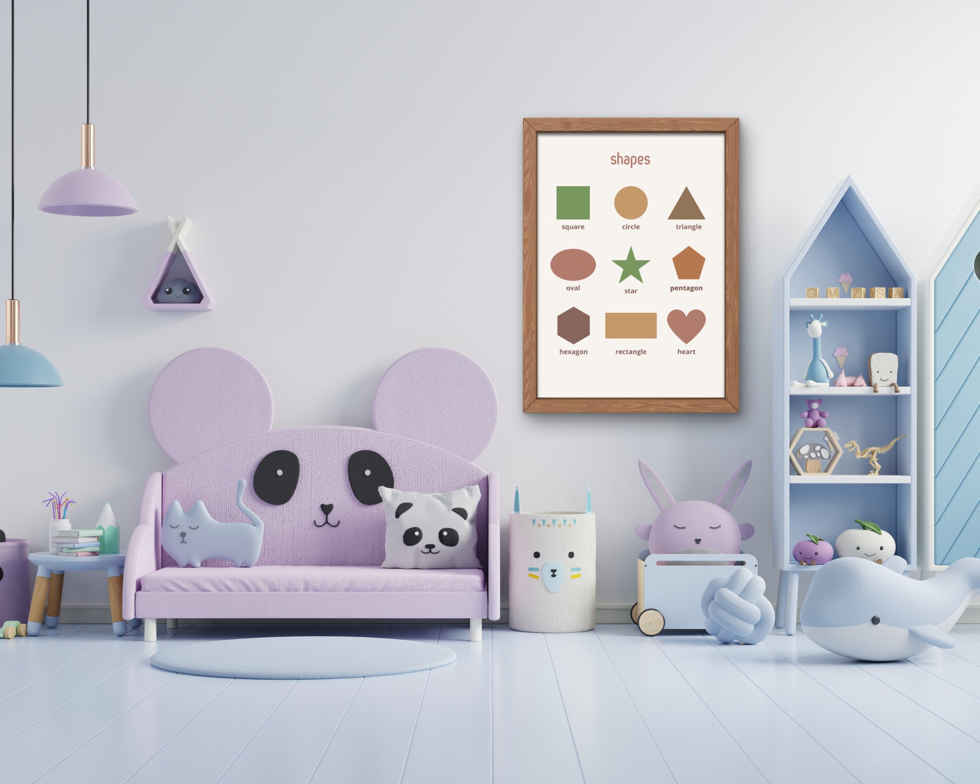 Poster to Learn Shapes in English, Downloadable File, Poster Decoration ...