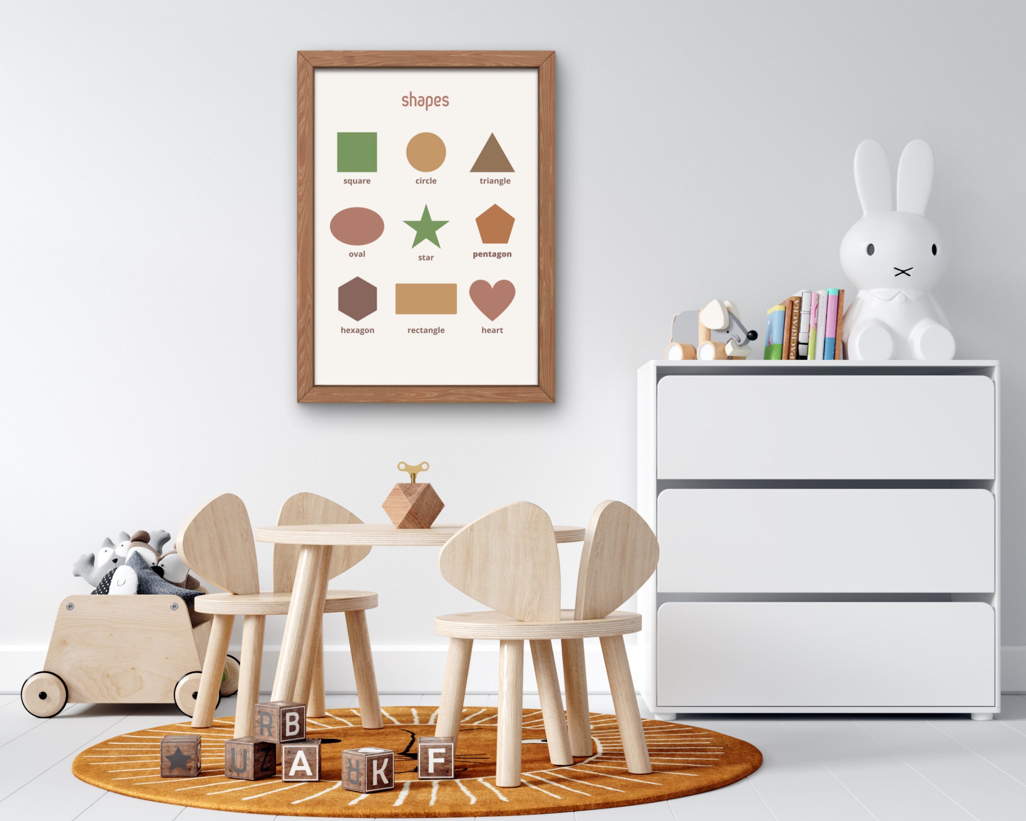 Poster to Learn Shapes in English, Downloadable File, Poster Decoration ...