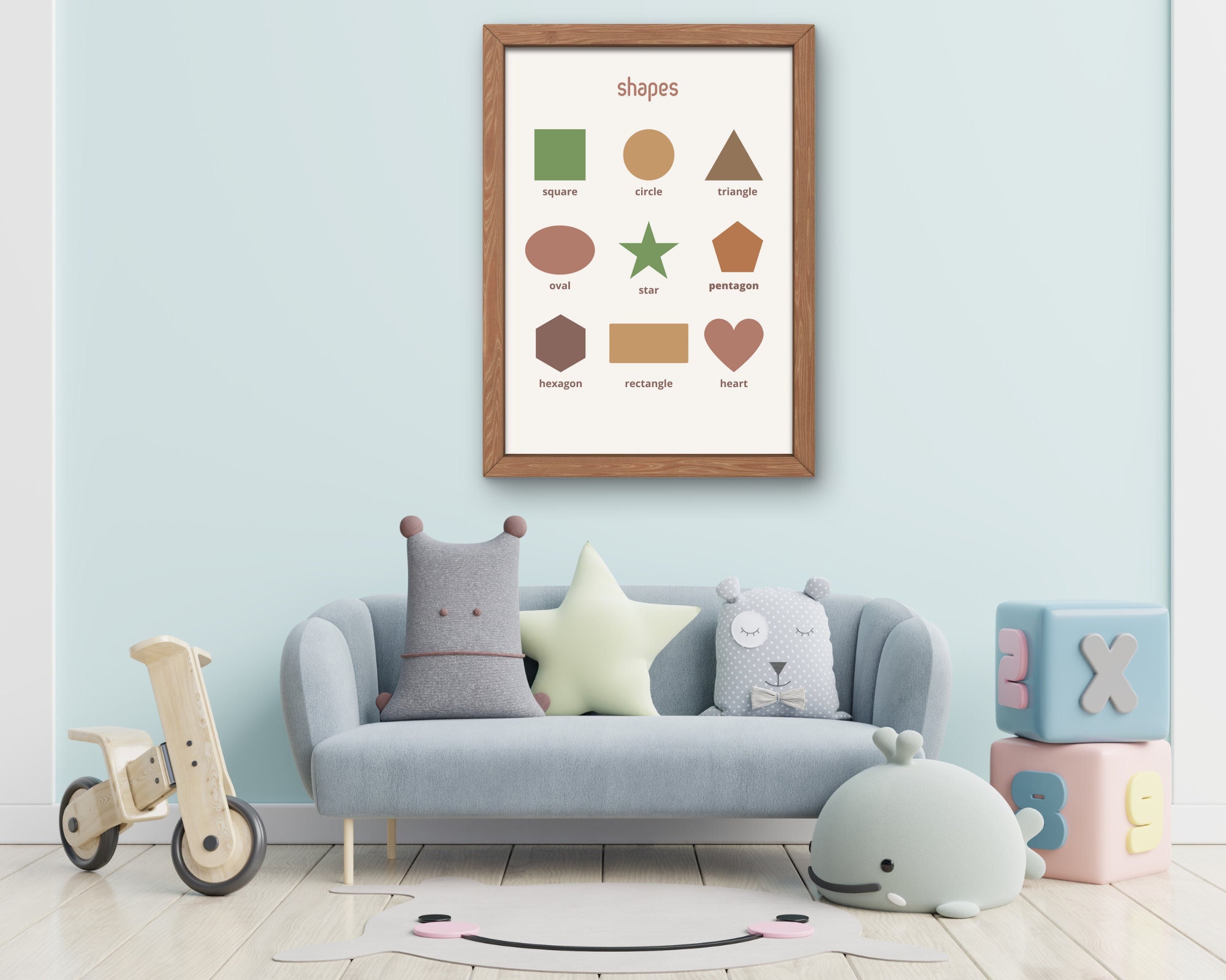 Poster to Learn Shapes in English, Downloadable File, Poster Decoration ...