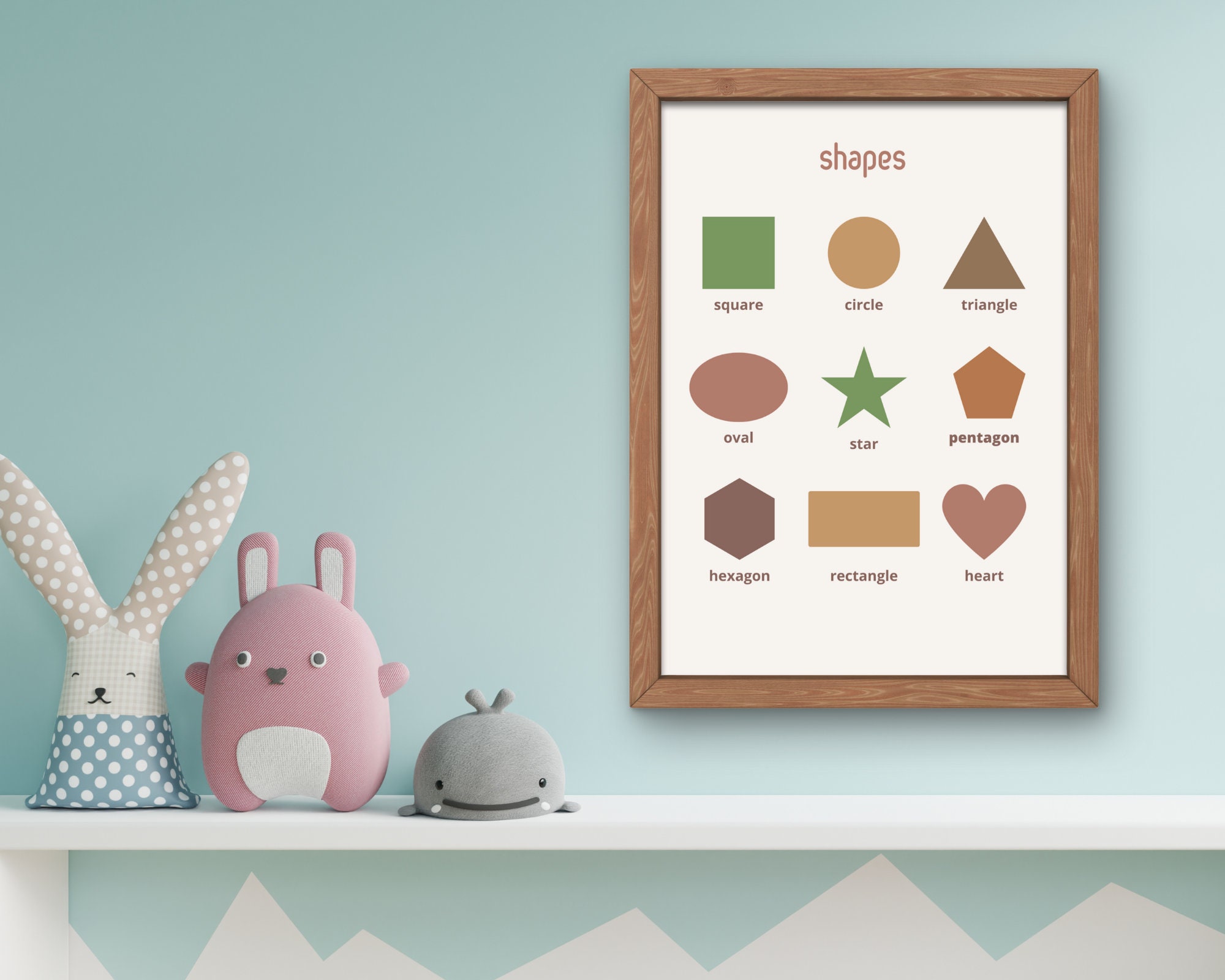 Poster to Learn Shapes in English, Downloadable File, Poster Decoration ...