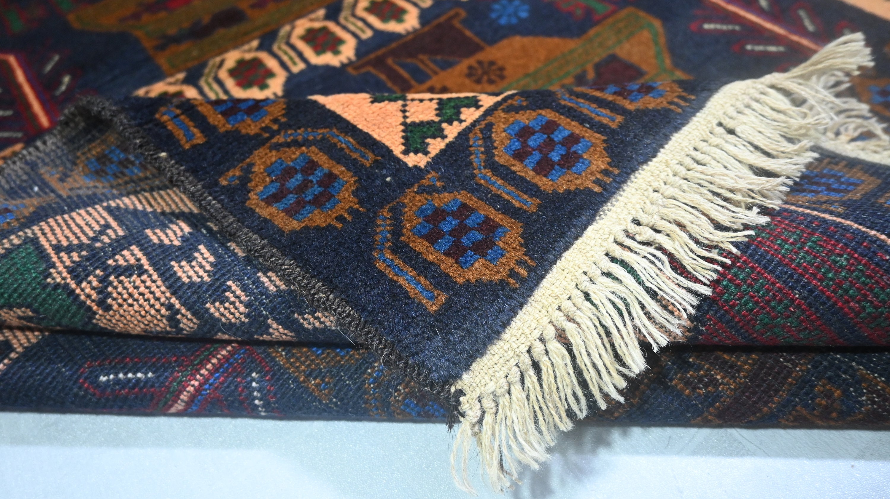 Vintage Balochi Rug Afghan Handmade Rug 6.2x4.0 Ft Rug Pictorial ...