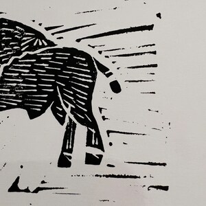 Buffalo Block Print - 5X7 - Etsy