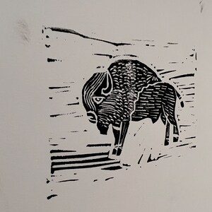 Buffalo Block Print - 5X7 - Etsy