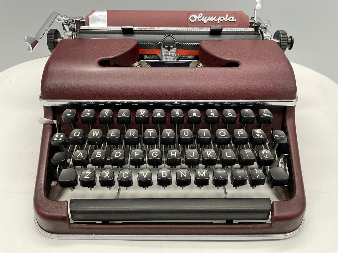 1951 Olympia SM 2 Typewriter, Dark Red/burgundy King of Typewriters ...