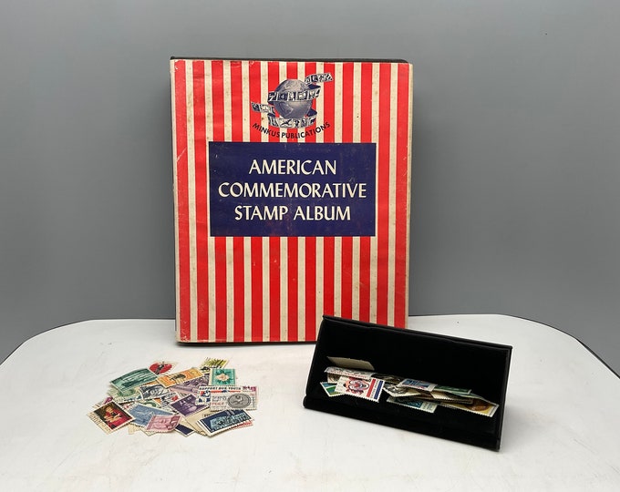 Vintage American Commemorative Stamp Album From 1893-1966 in 3-ring ...