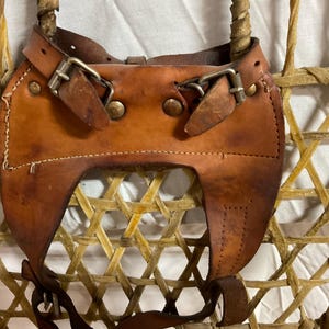 Snowshoes Adult Size, 1940-1950 Leather Bindings Intact, Original SHIPS ...