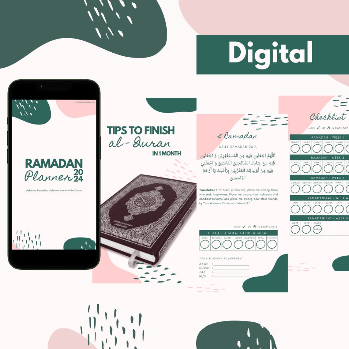 2024 Ramadan Planner Printable Quick Tips on Finishing Quran Ramadan ...