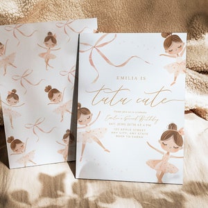 Tutu Cute Birthday Invitation Second Birthday Invitation Boho Tutu Cute ...