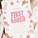 First Rodeo Invitation Template Cowgirl First Birthday Invite Wild West ...