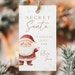 Editable Secret Santa Gift Tag Template Printable Present Tags Santa ...