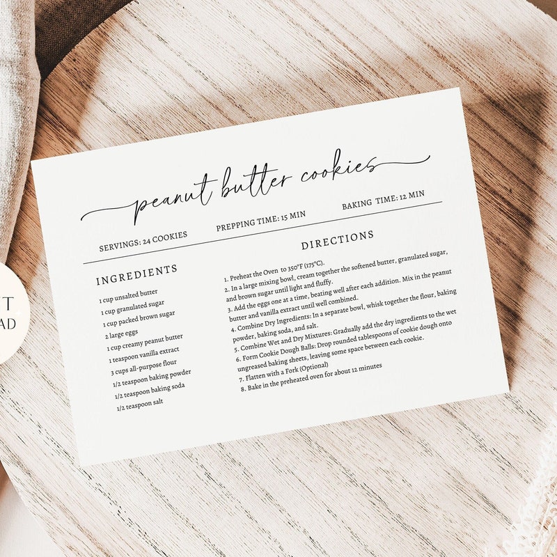 Personalized Recipe Cards - Etsy