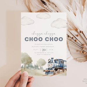 Editable Choo Choo Train Birthday Invitation Train Birthday Printable ...