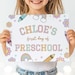 Editable First Day of Preschool Sign Printable First Day of Pre-school ...