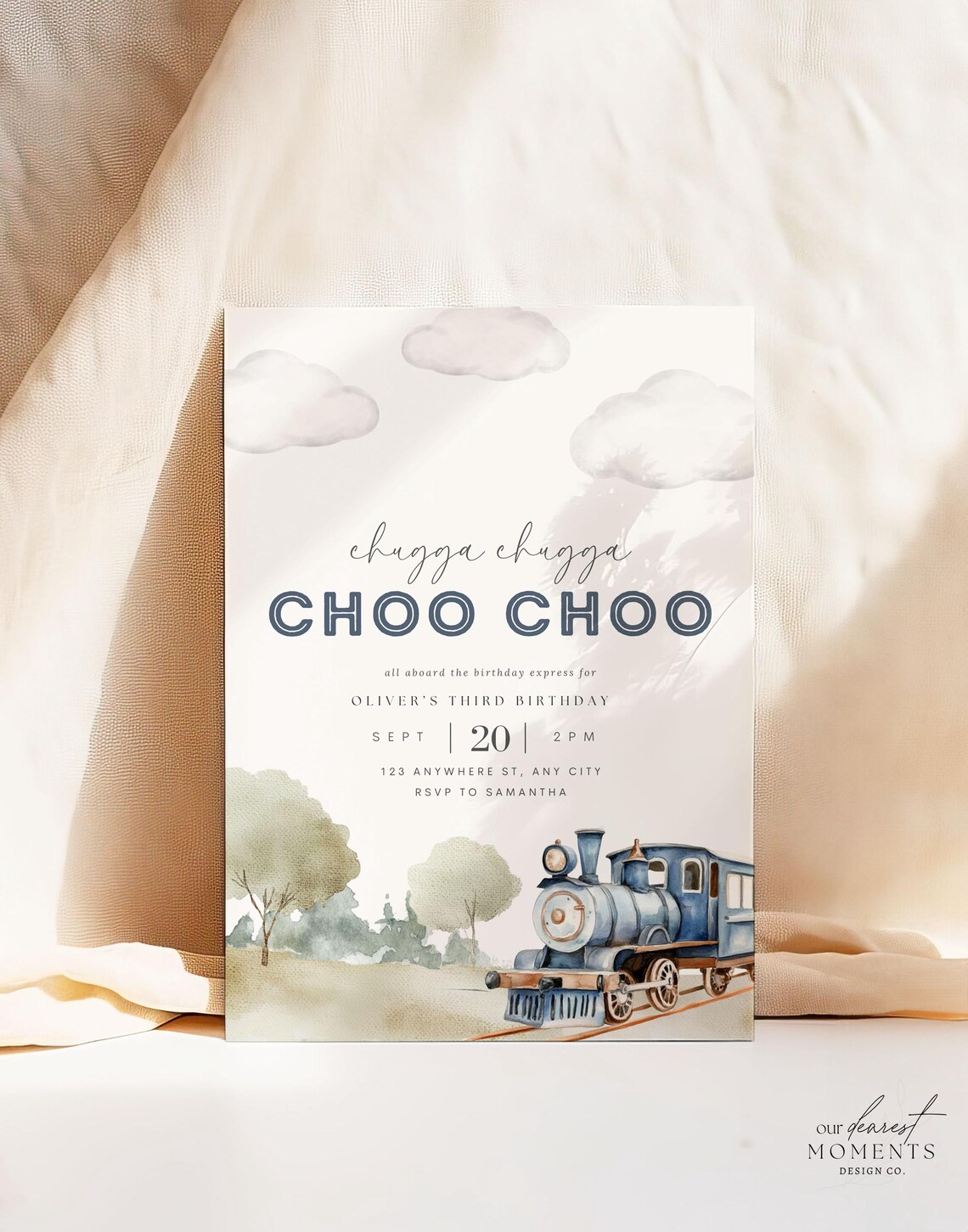 Editable Choo Choo Train Birthday Invitation Train Birthday Printable ...