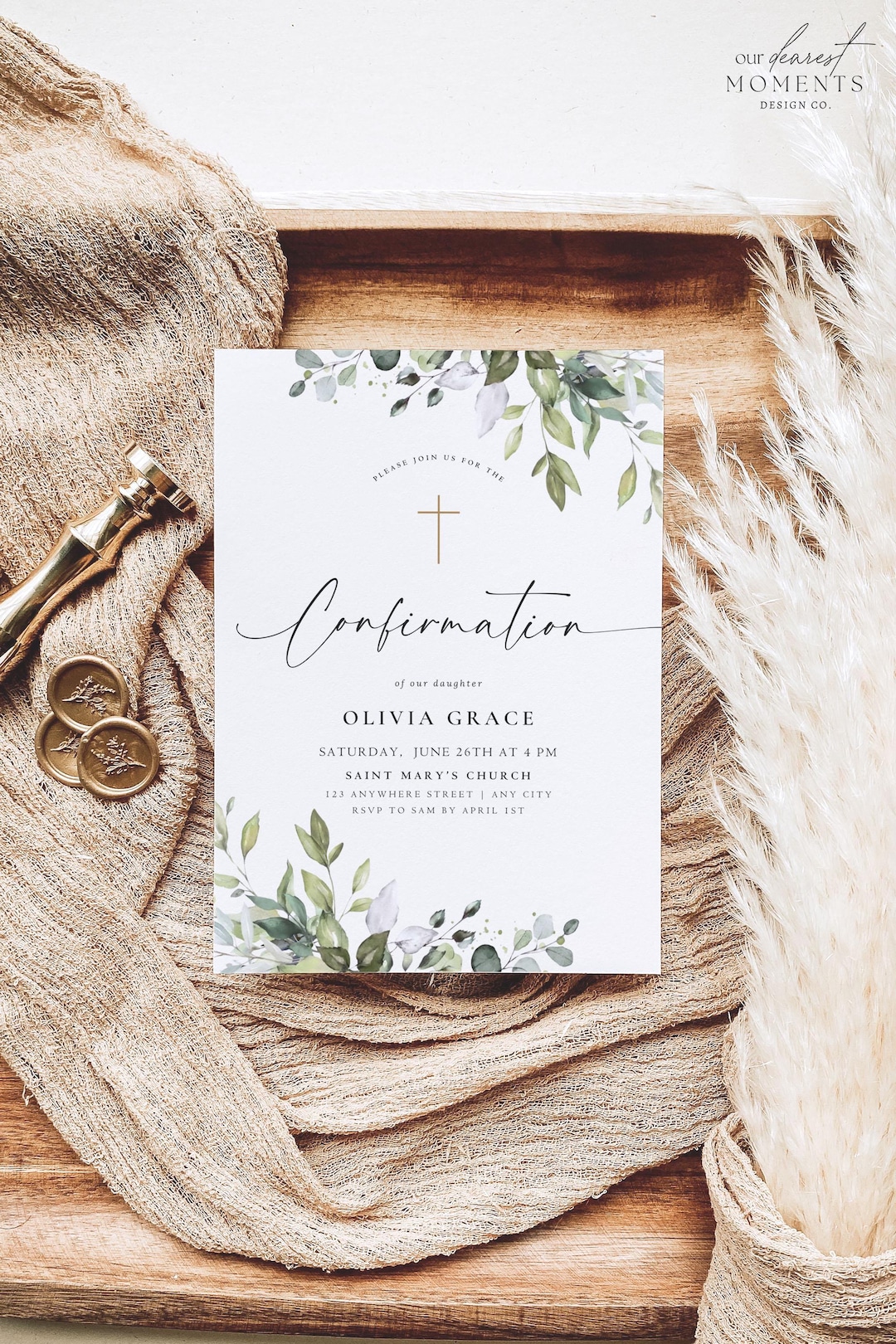 Editable Confirmation Invitation Template Invitation Minimalist Invite ...