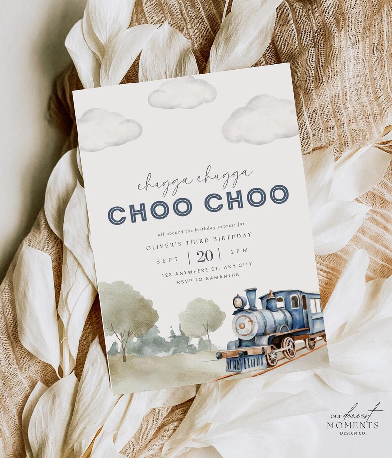 Editable Choo Choo Train Birthday Invitation Train Birthday Printable ...