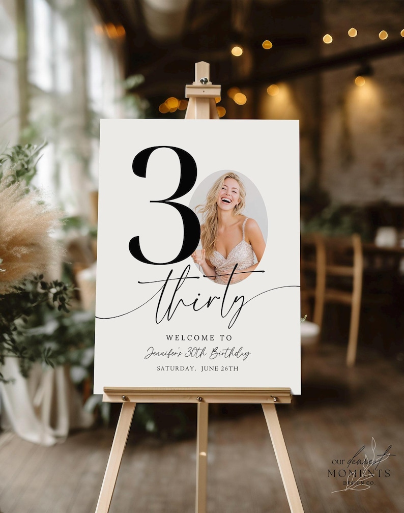 EDITABLE 30th Birthday Welcome Sign Look Who's 30 Welcome Poster ...