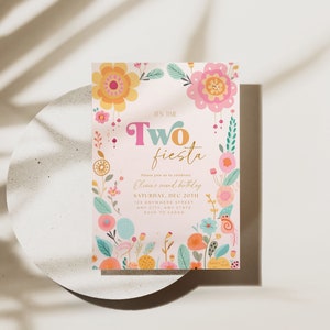 Two Fiesta Birthday Invitation Second Birthday Invitation for Girl ...