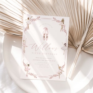 Ballerina Birthday Invitation Ballet Birthday Invitation, Birthday ...