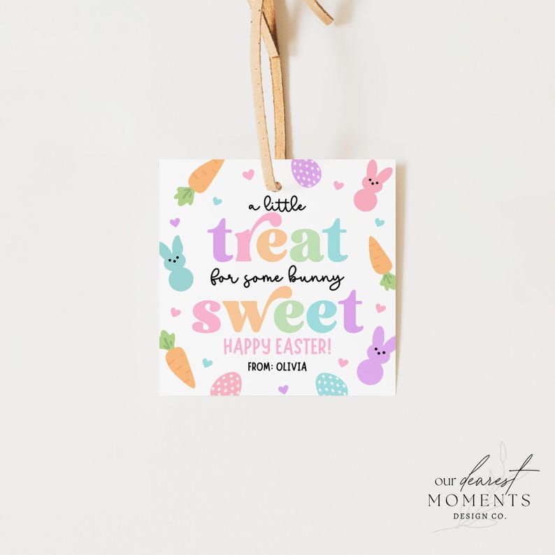 EDITABLE Prtinable Easter Gift Tags, Somebunny Sweet Tags, Bunny Treat ...