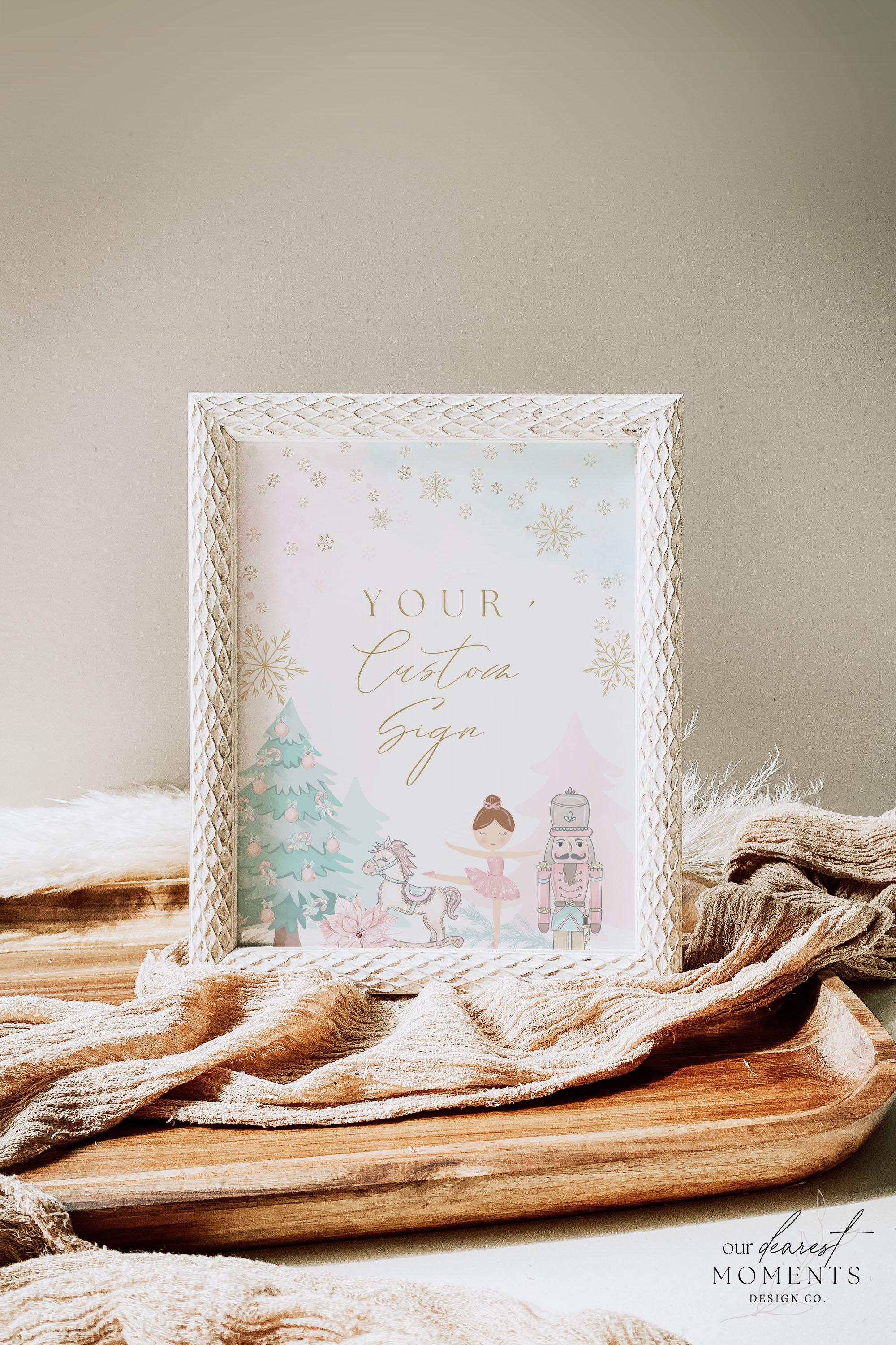 Editable Kid Nutcracker Birthday Invitation Girl Christmas Party Invite ...