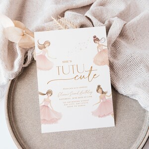 Tutu Cute Birthday Invitation Second Birthday Invitation Boho Tutu Cute ...
