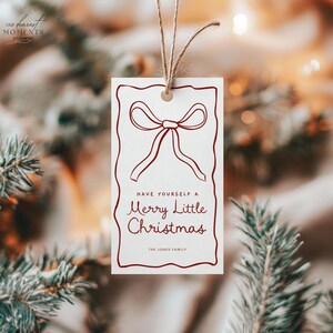 Editable Christmas Gift Tag Template Printable Present Tags Santa Xmas ...